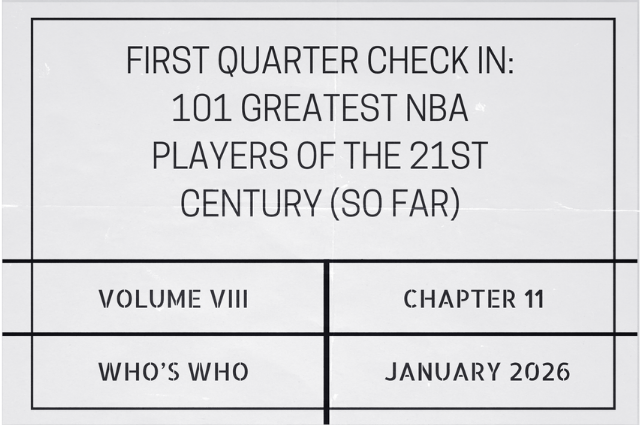 First quarter check in: 101 greatest NBA players of the 21st century ...